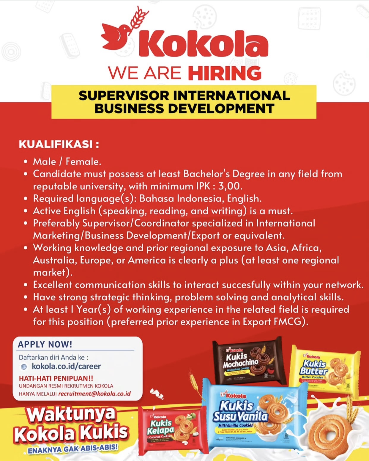 Supervisor International Bussiness Development, Staff Proyek | PT. Mega ...
